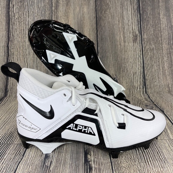 Nike | Shoes | Nike Alpha Menace Pro 3 White Black Football Cleat Mens ...